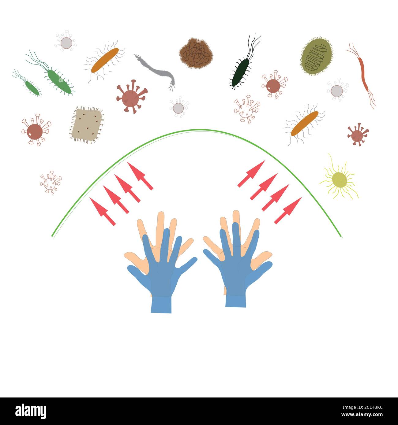 Microbes safety Stock Vector Images - Alamy