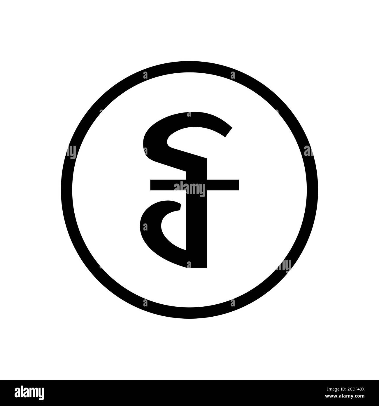 Riel icon coin monochrome black and white icon. Current currency symbol ...