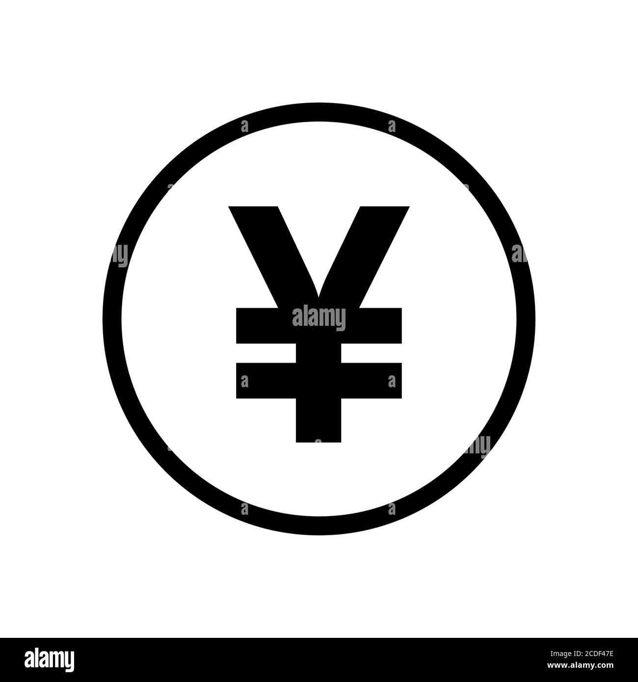 Yen coin monochrome black and white icon. Current currency symbol Stock ...