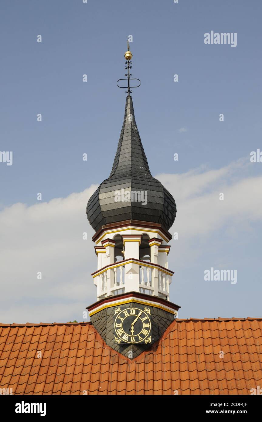 Onion towers on the Künstlerhaus Hooksiel Stock Photo - Alamy