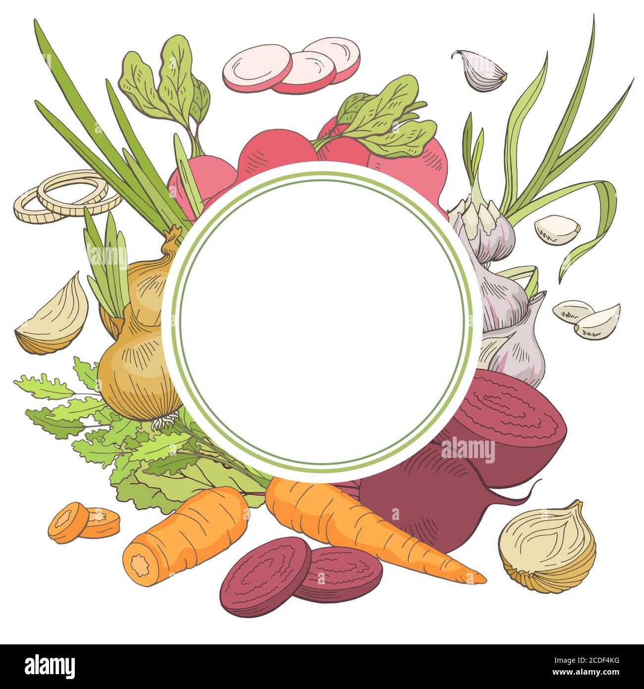 Vegetable graphic color pattern background sketch illustration vector ...