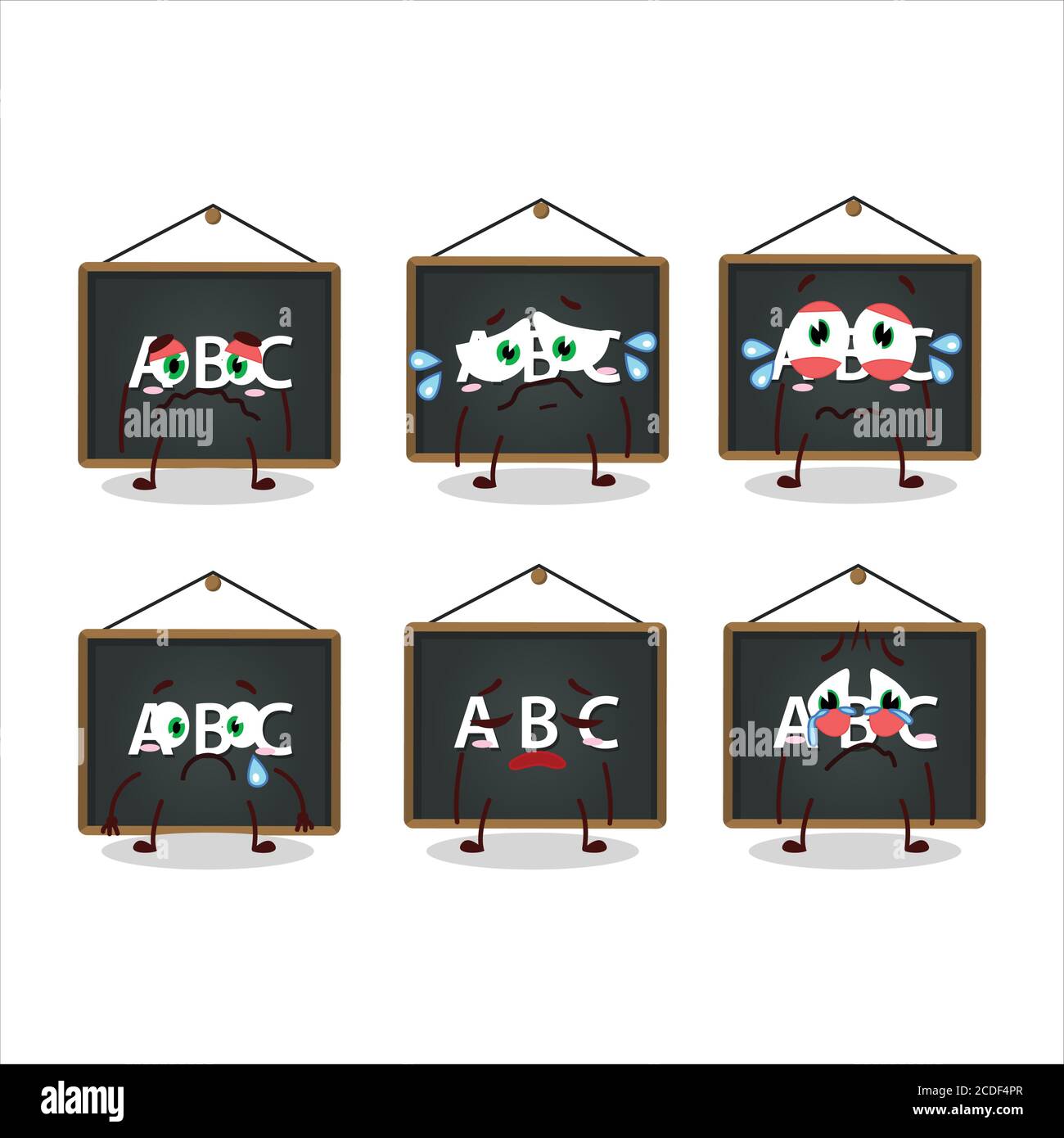 Alphabet board cartoon character with sad expression Stock Vector Image ...