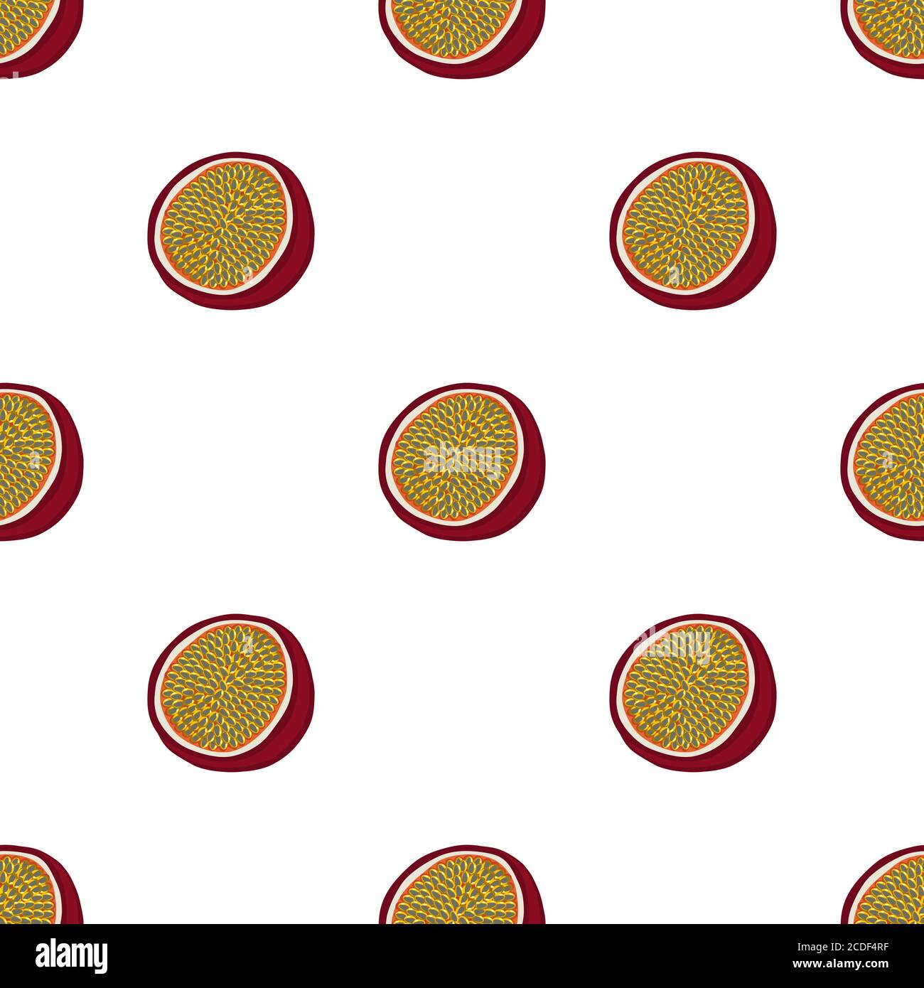 Illustration on theme big colored seamless passion fruit, bright ...