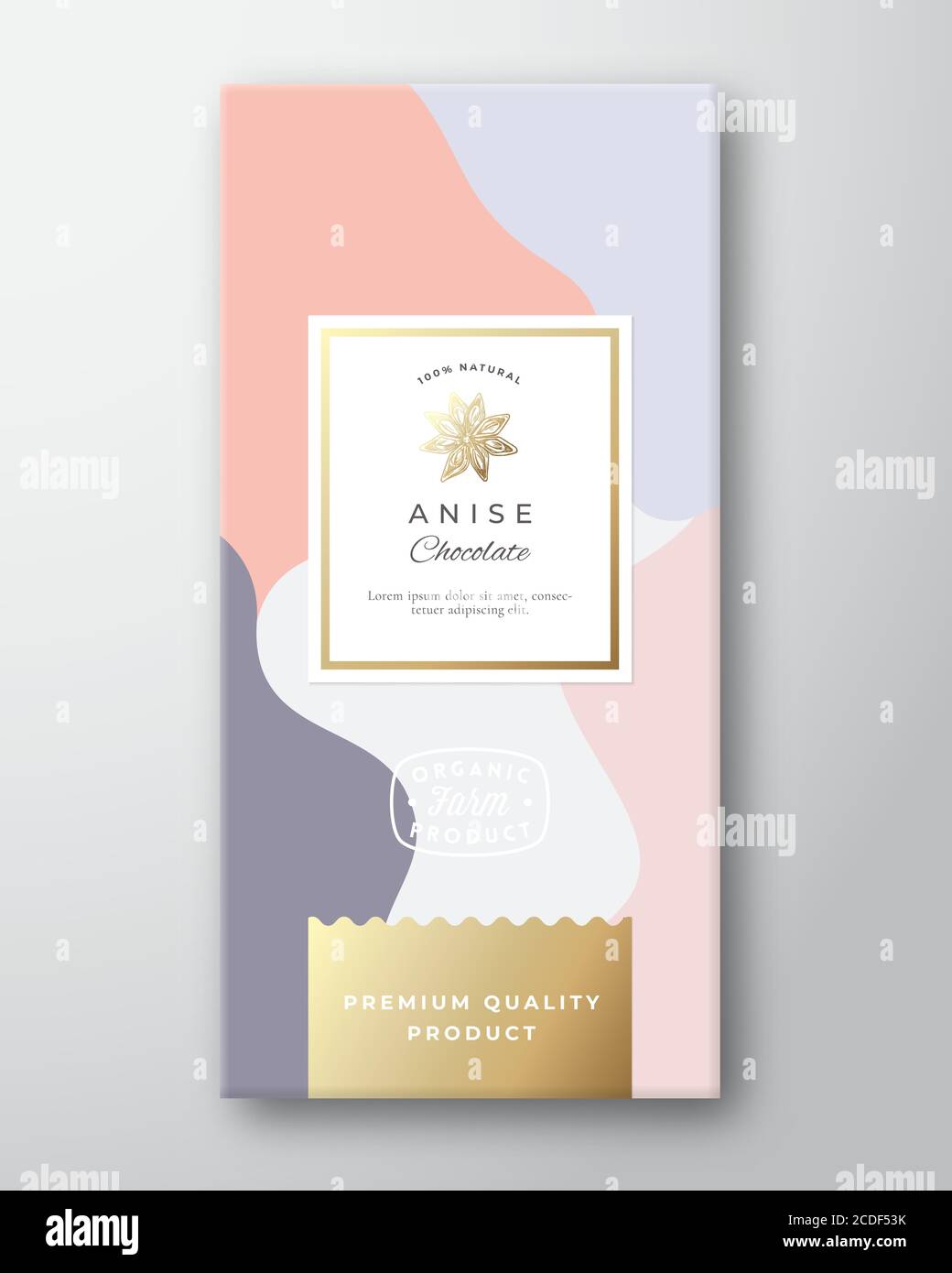 Anise Chocolate Label. Abstract Vector Packaging Design Layout with ...