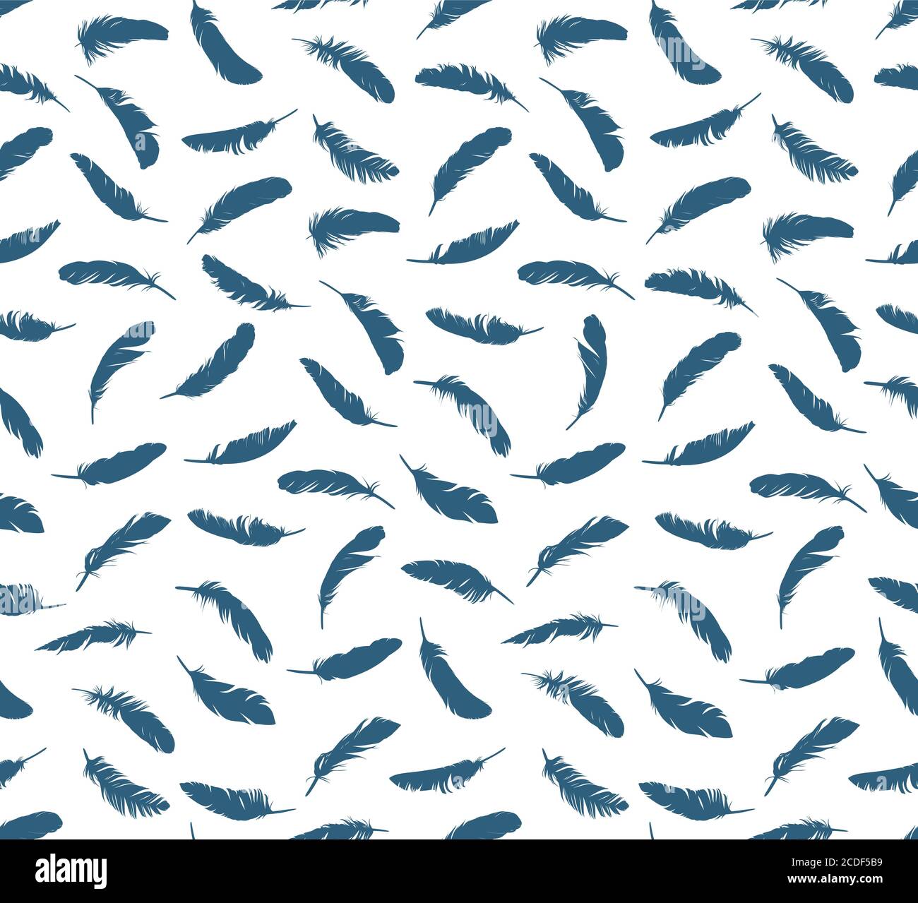 Seamless blue background with bird feathers Stock Vector Image & Art ...