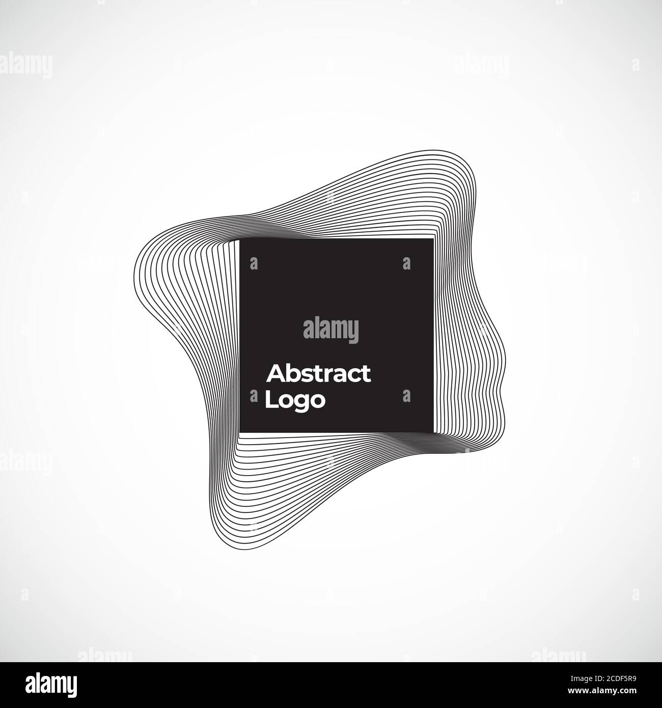 Abstract Vector Blend Sign, Symbol or Logo Template. Black Square Frame ...