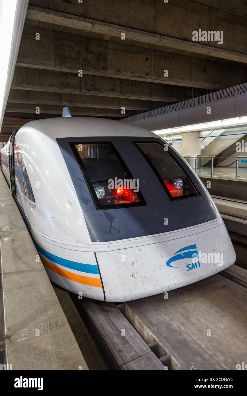 Shanghai, China - September 27, 2019: Shanghai Transrapid Maglev ...