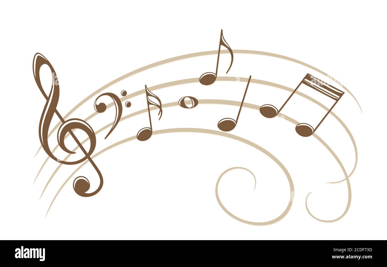 The stylized symbol with music notes Stock Vector Image & Art - Alamy