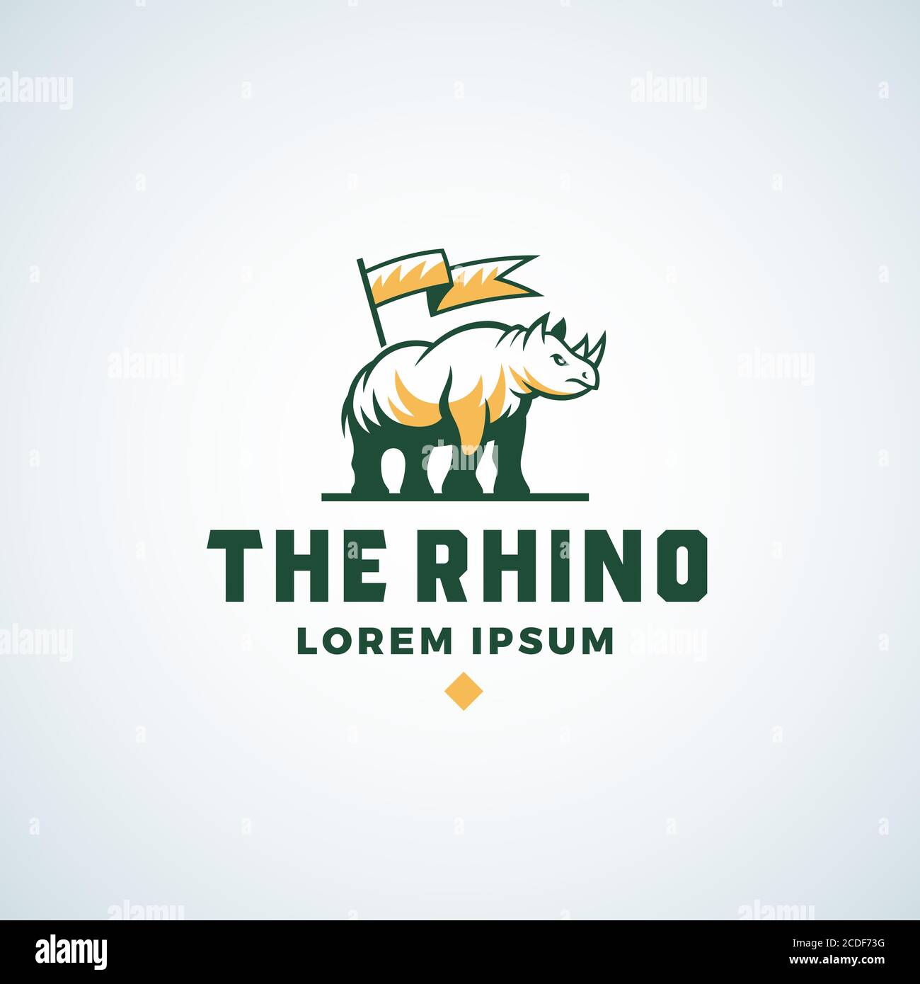 Rhino Abstract Vector Sign, Symbol or Logo Template. Rhinoceros ...