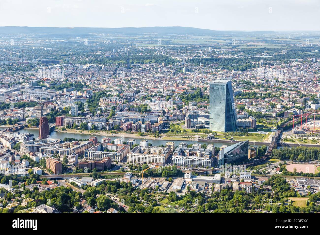 Frankfurt, Germany - May 27, 2020: ECB European Central Bank skyscraper ...