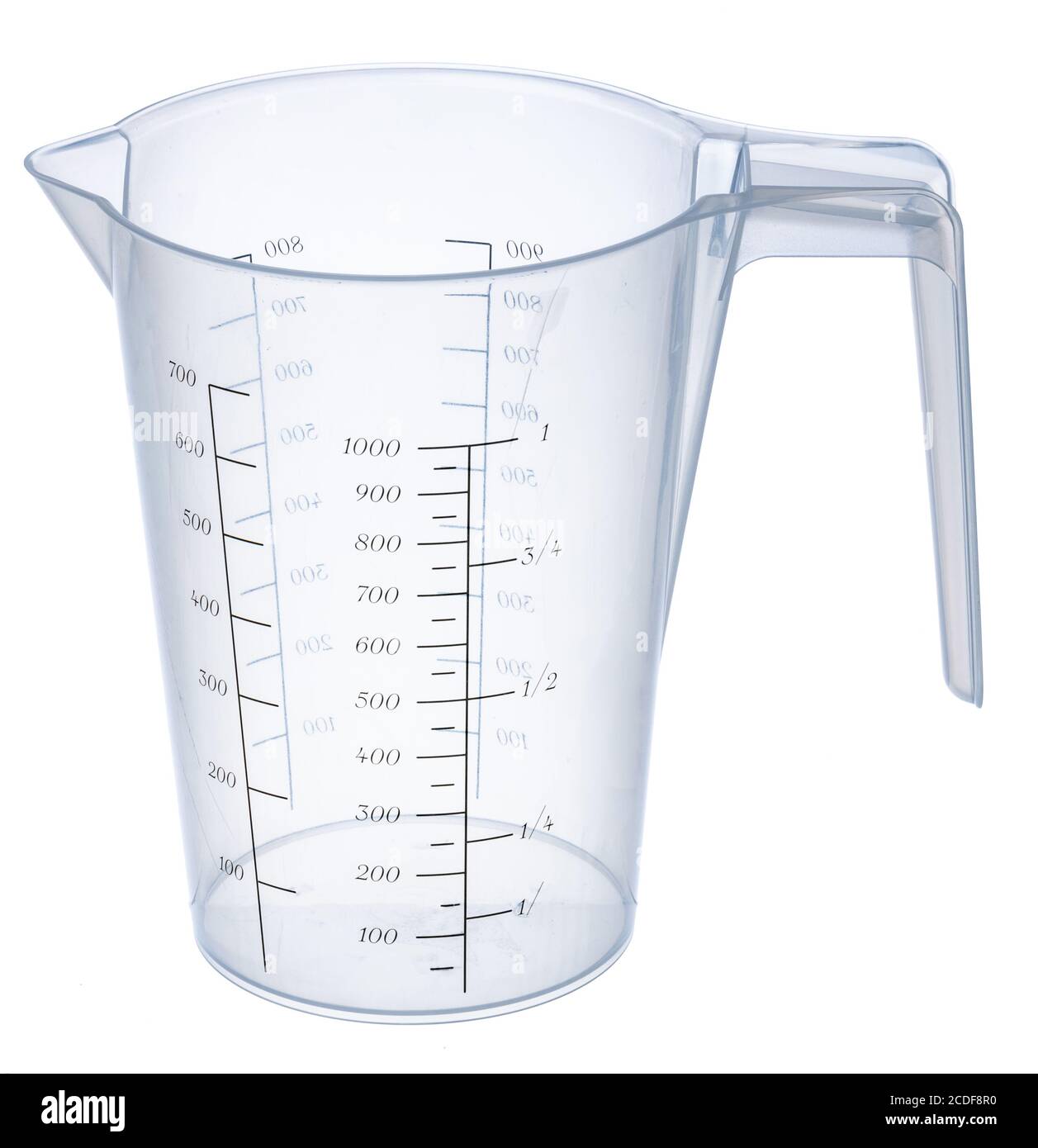 Empty beaker isolated on white background close up Stock Photo - Alamy