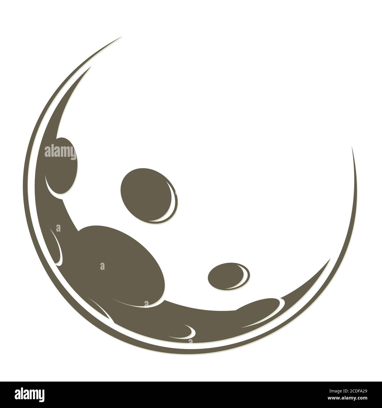 The symbol of the stylized moon Stock Vector Image & Art - Alamy