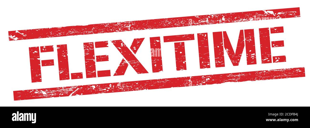 FLEXITIME red grungy lines stamp sign Stock Photo - Alamy