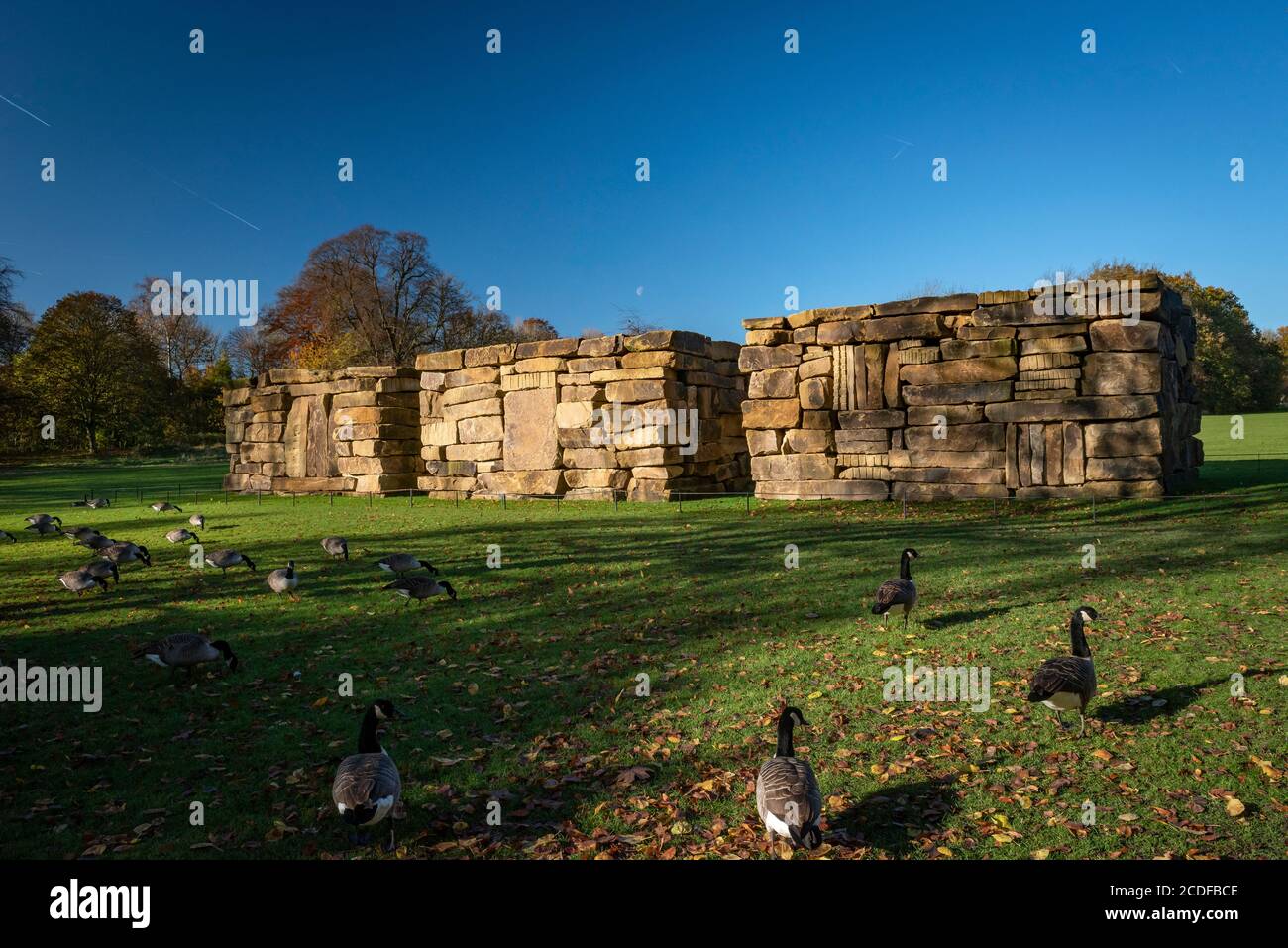 'Wall Dale Cubed' sculpture by the artist Sean Scully at Yorkshire ...