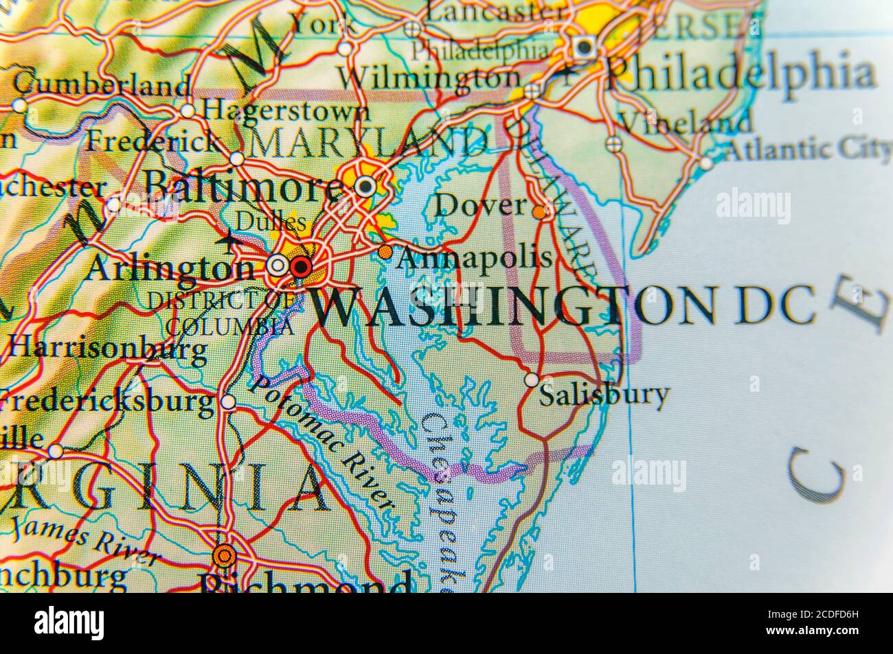 geographical map of washington state