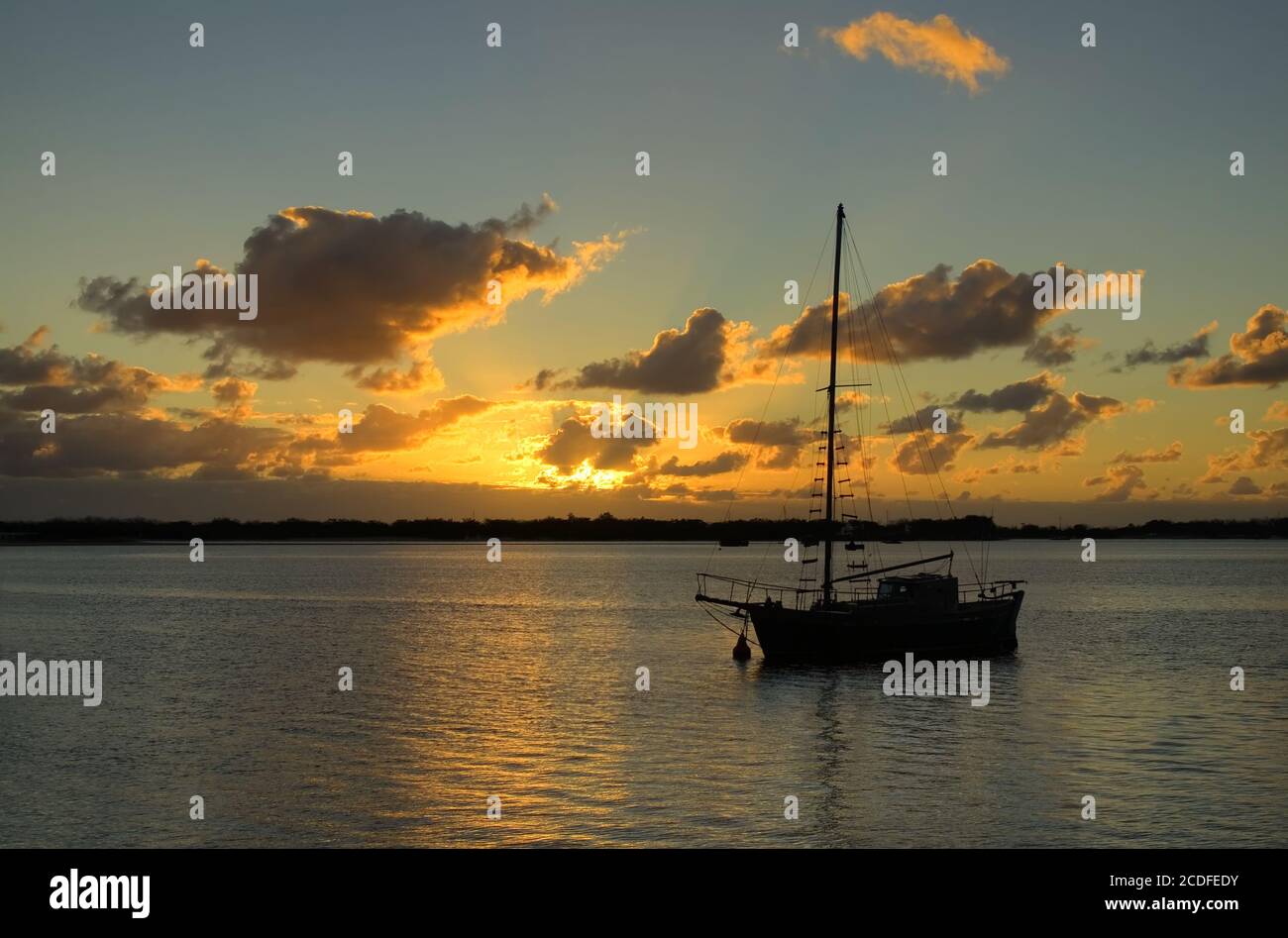 Old Ketch Sunrise Stock Photo - Alamy