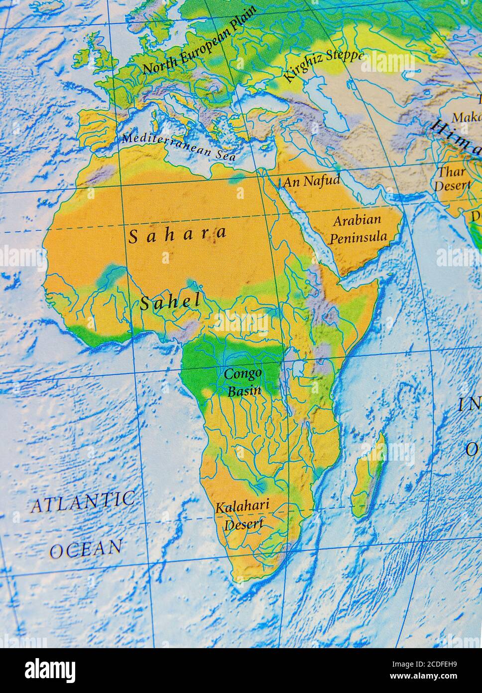 Africa map high detailed hi-res stock photography and images - Alamy