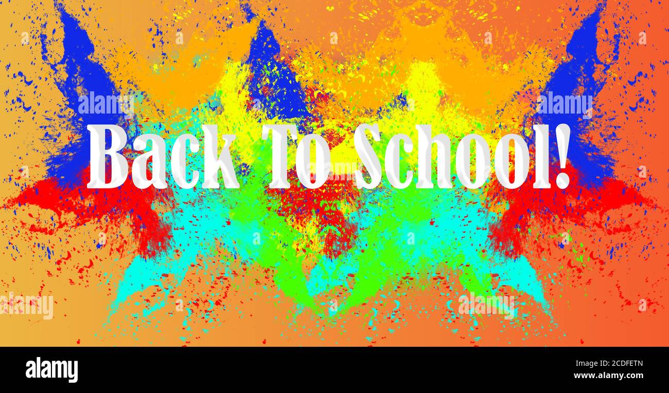 colorful splash background, artistic back to school painting concept ...