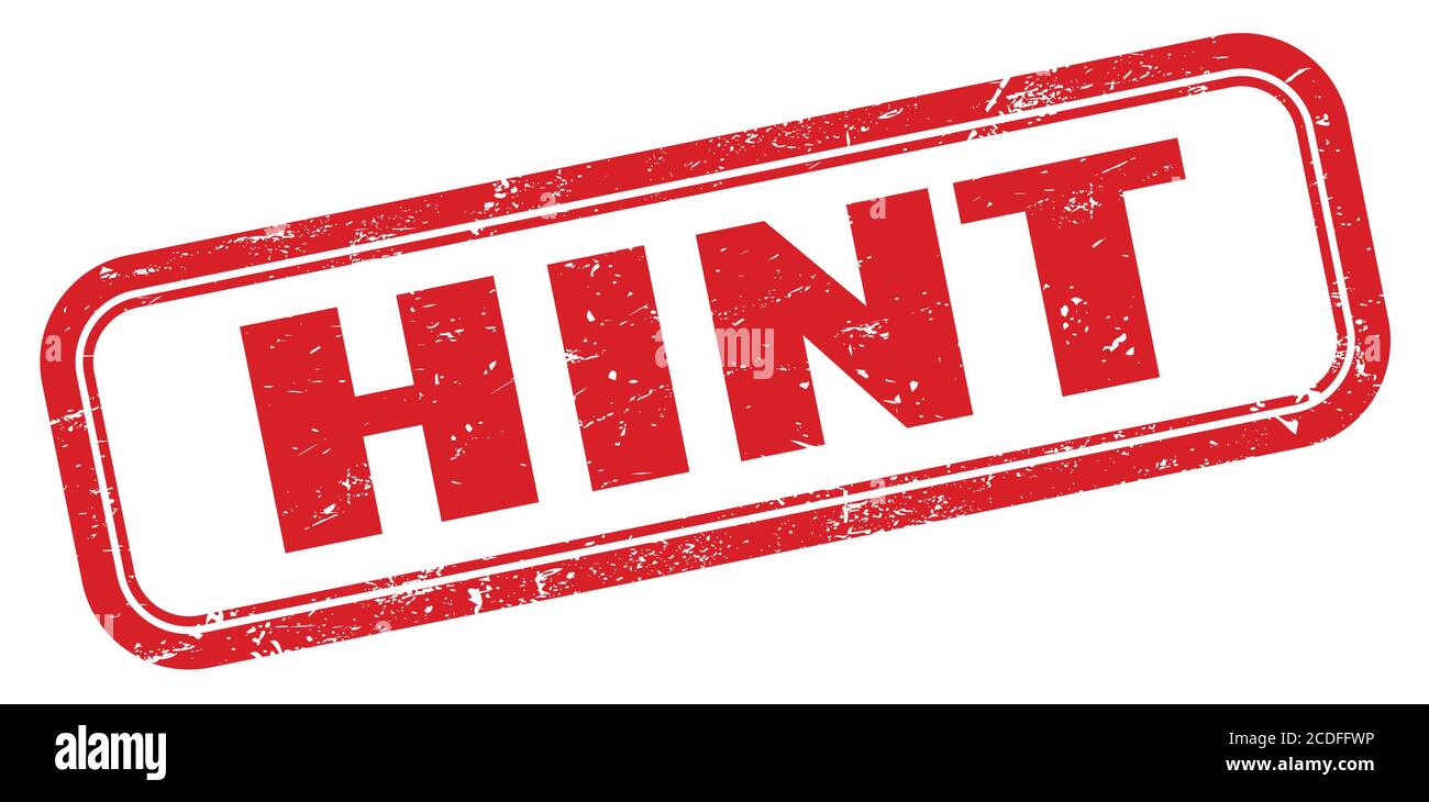 HINT red grungy rectangle stamp sign Stock Photo - Alamy