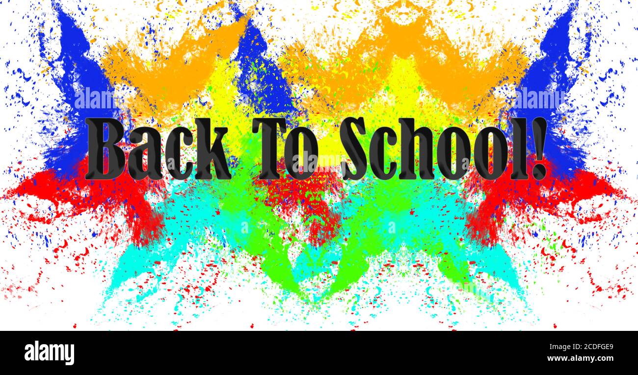 colorful splash background, artistic back to school painting concept ...