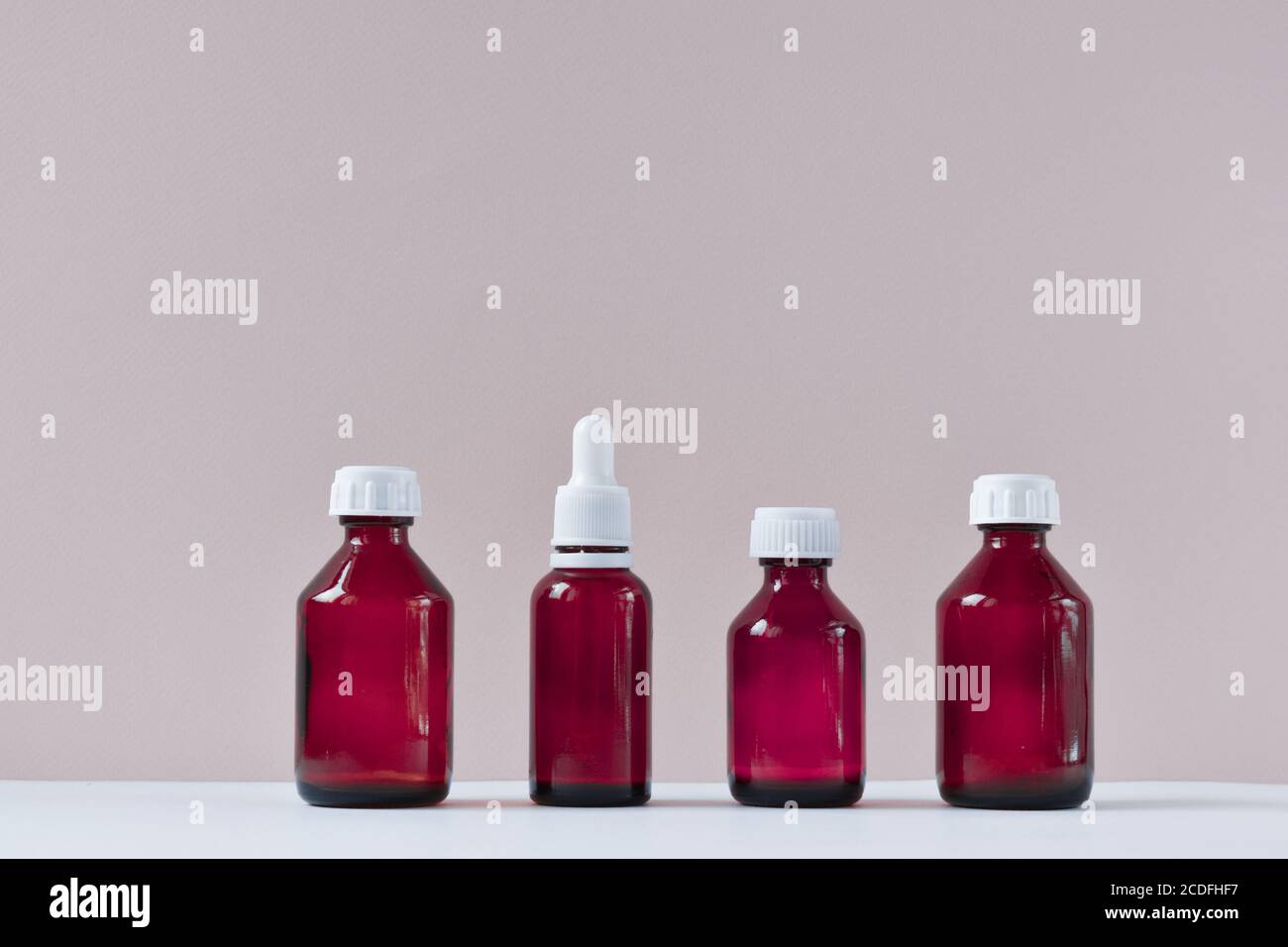 Glass vials for cosmetics, natural medicine, essential oils or other ...