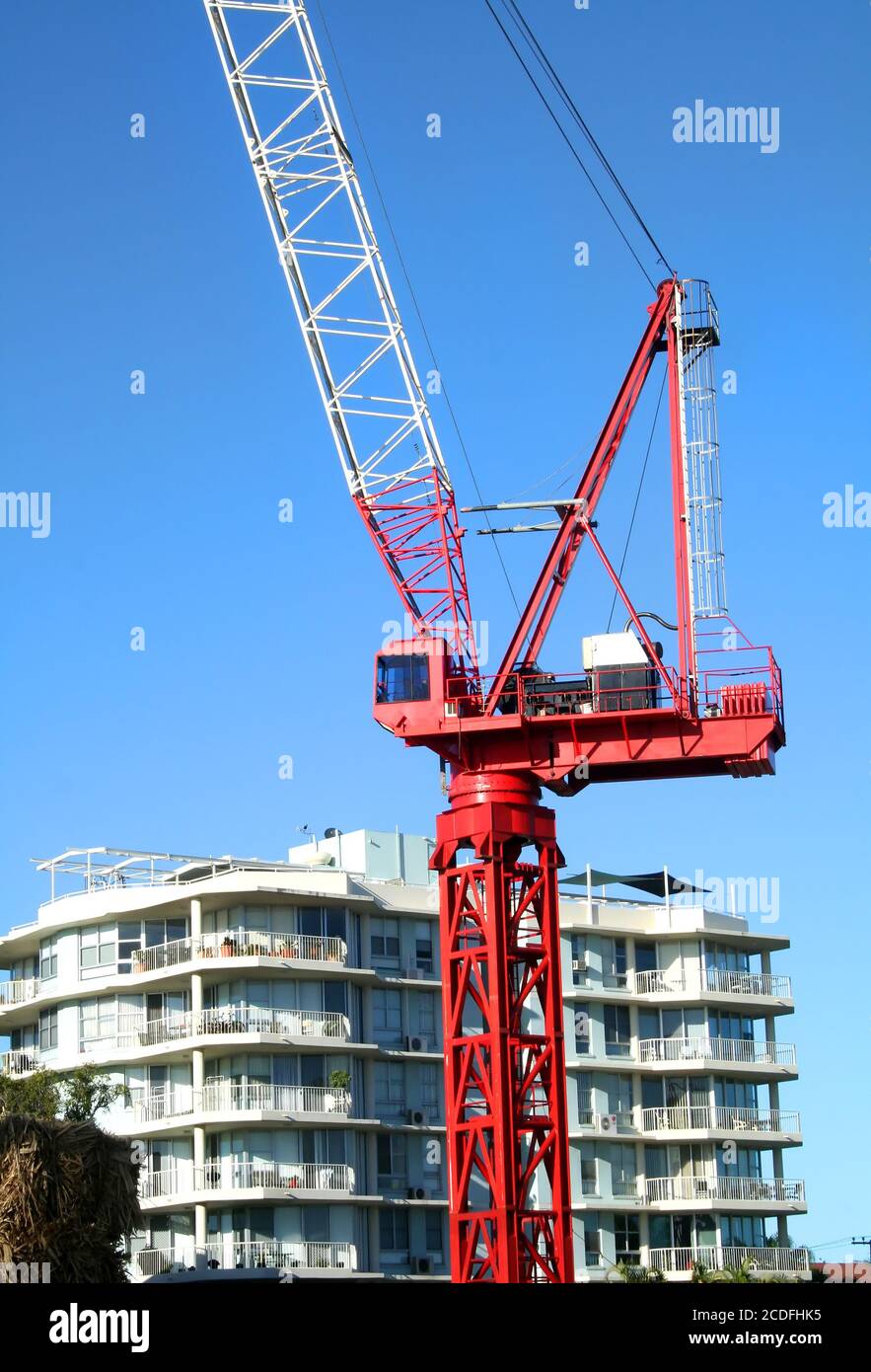 Construction Crane On The Job Stock Photo - Alamy