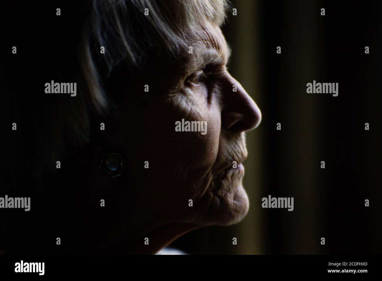 Interview portrait of Lady Helen Brook aged 85 at her home in north ...