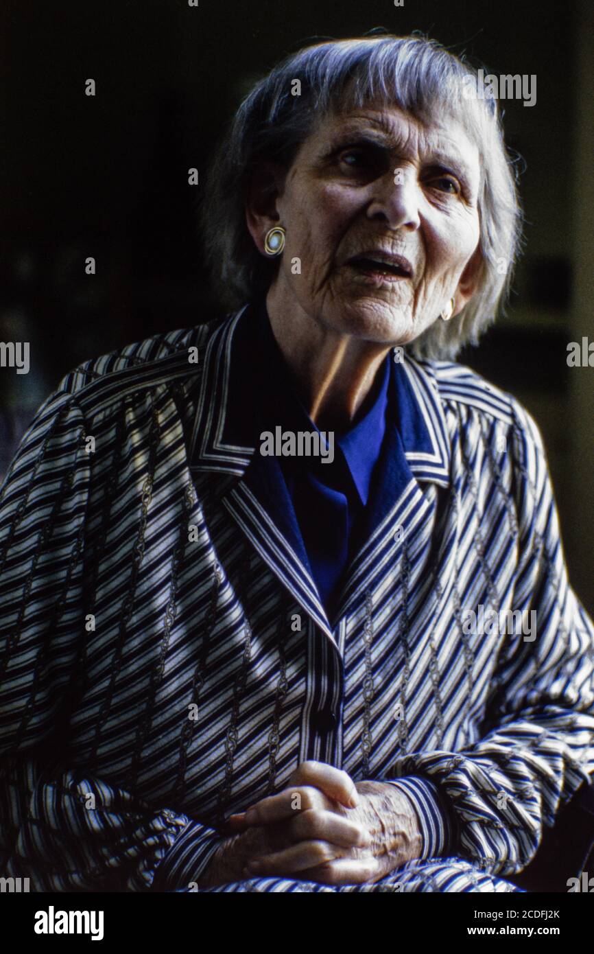 Interview portrait of Lady Helen Brook aged 85 at her home in north ...