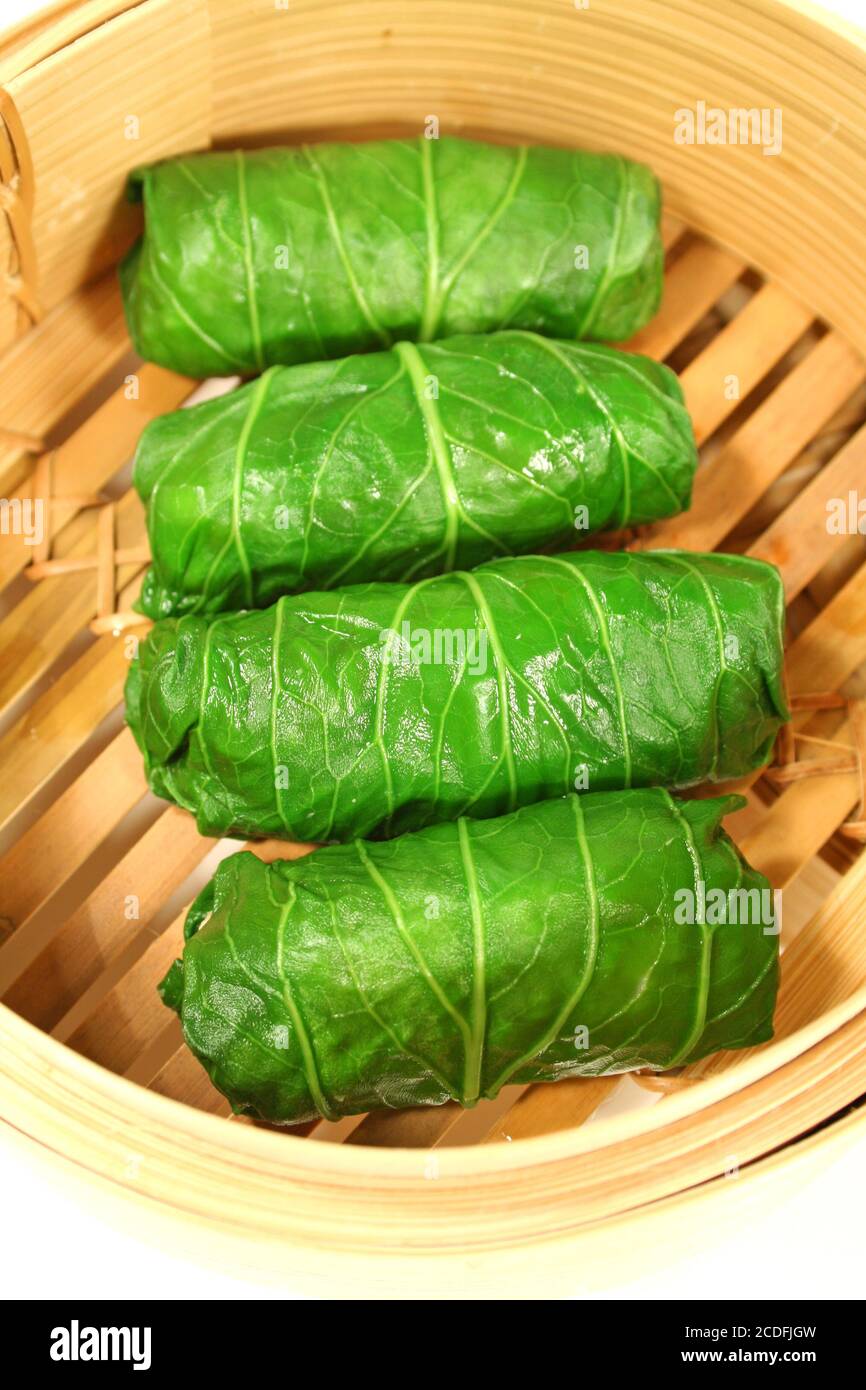 Steamed Asian Cabbage Rolls 2 Stock Photo - Alamy