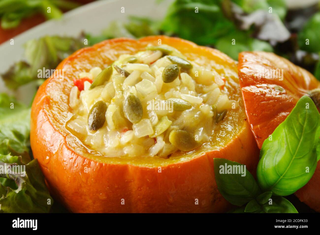 Stuffed Golden Nugget Pumpkin Stock Photo - Alamy