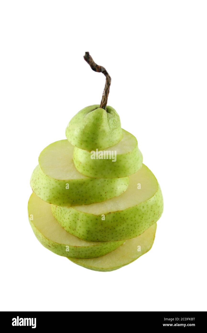Sliced Pear 2 Stock Photo - Alamy