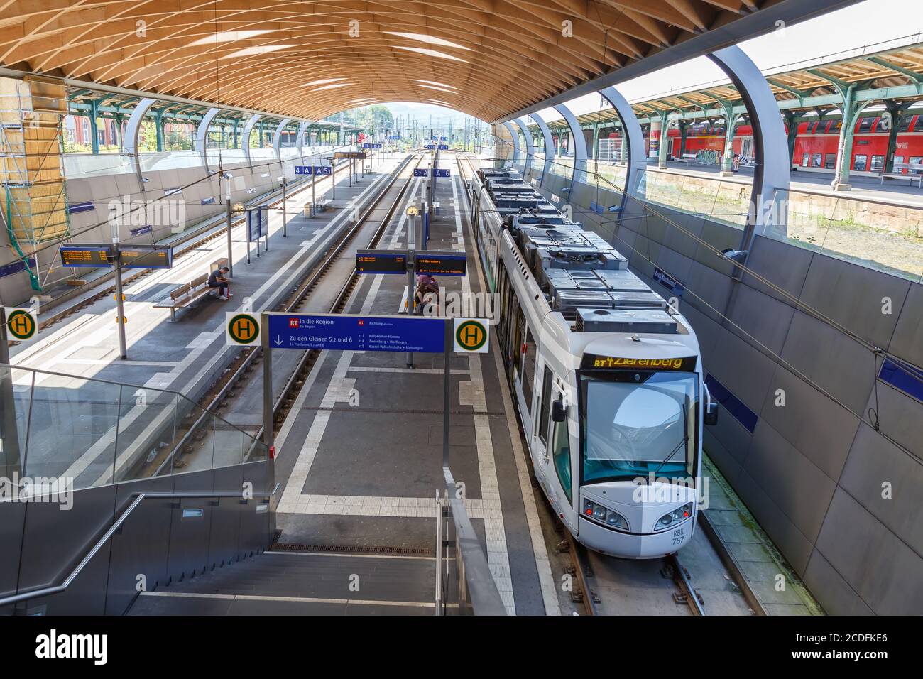Kassel, Germany - August 8, 2020: RegioTram Kassel tram train public ...