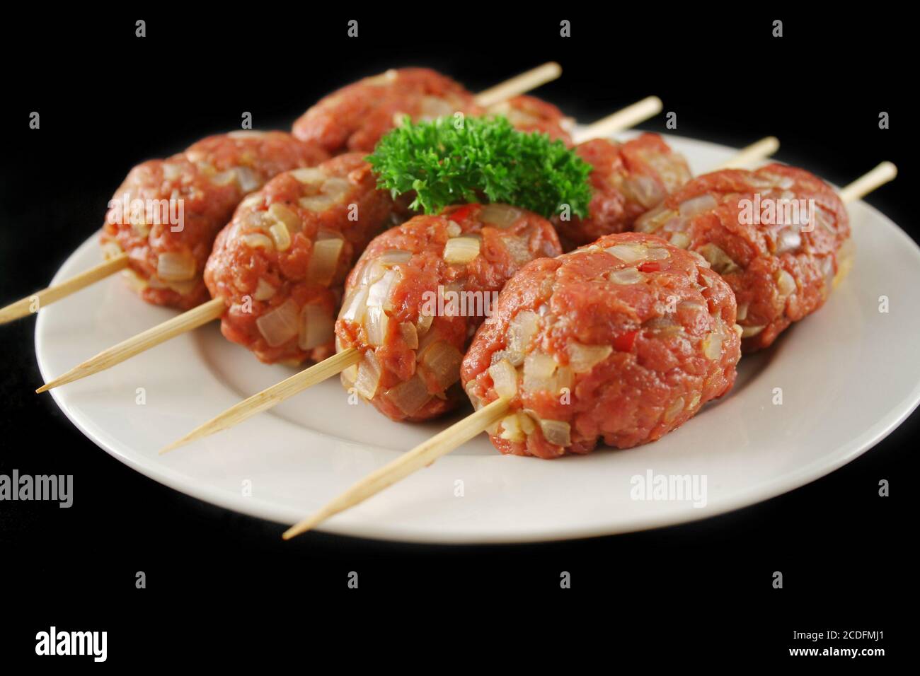 Raw Beef Kofta 4 Stock Photo - Alamy