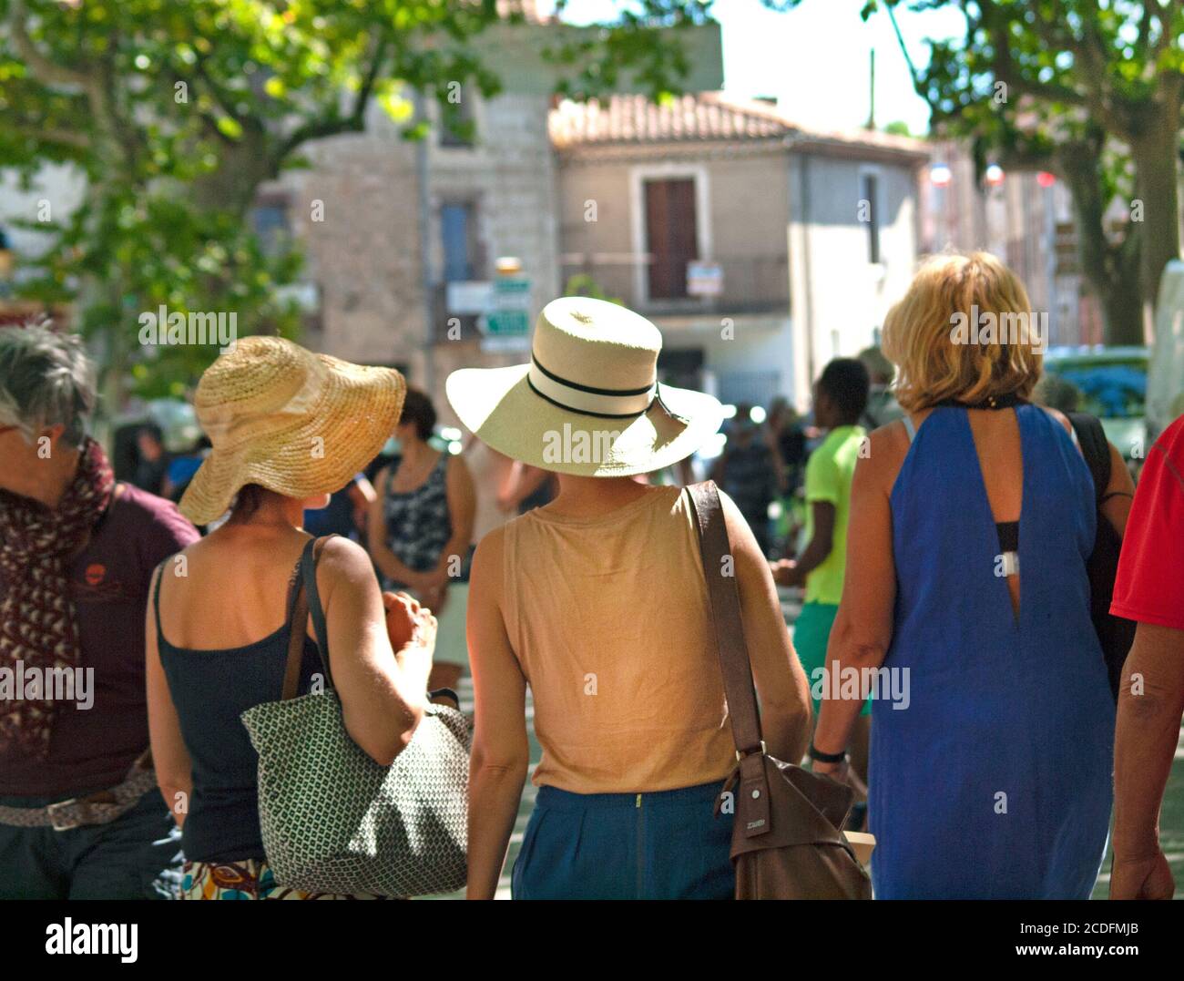 The saturday market in Saint-Chinian, southern France Stock Photo - Alamy