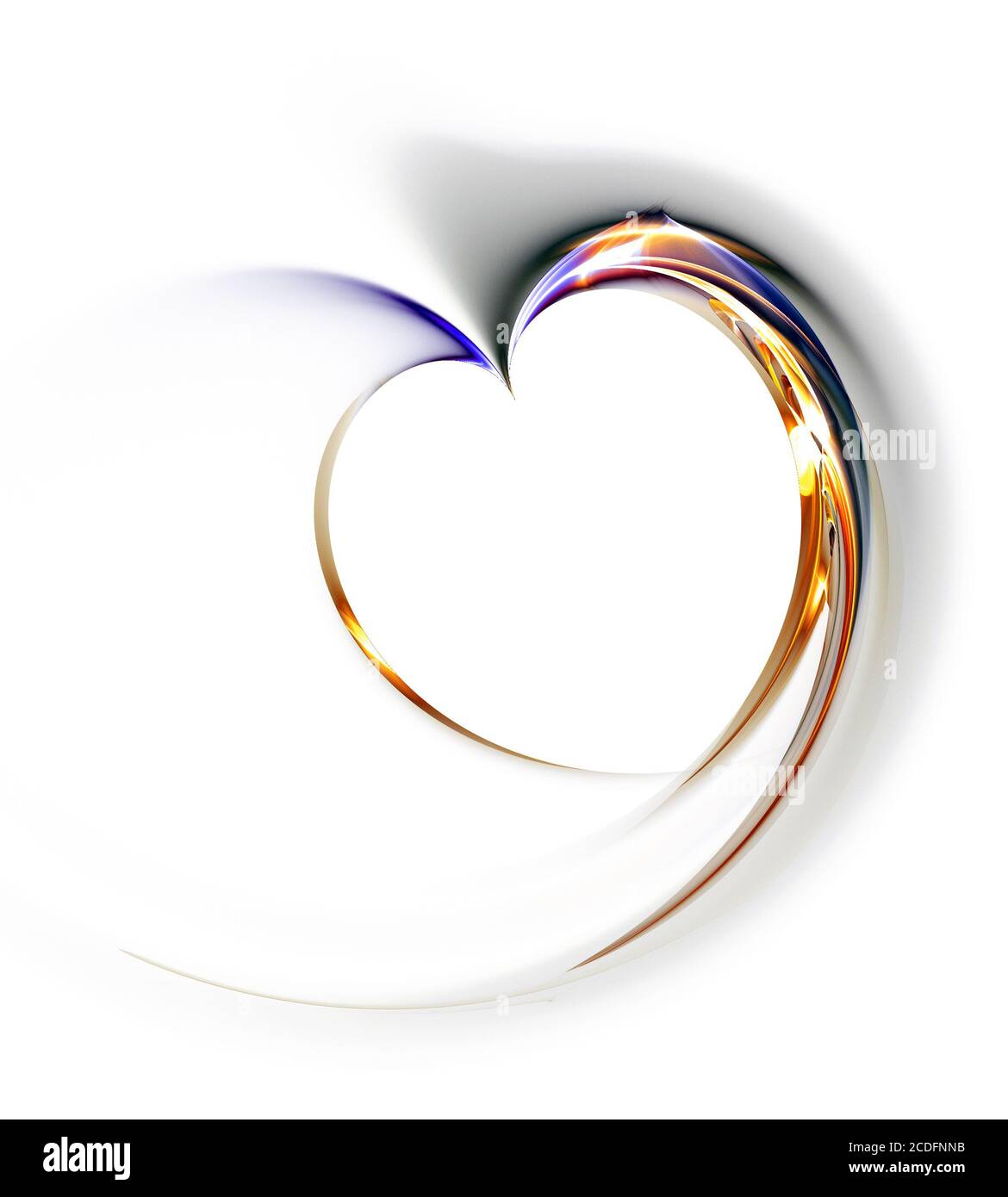 Delicate heart on a white background Stock Photo - Alamy