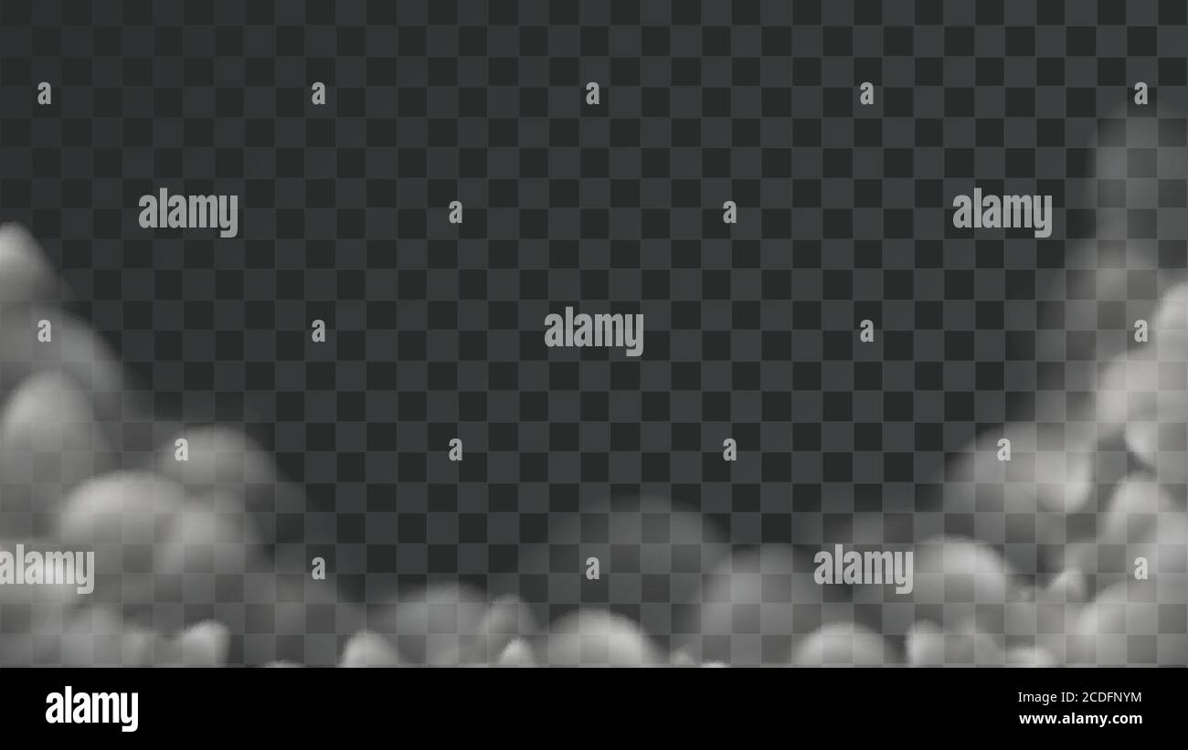 Fog Rising White Steam Natural Phenomenon Vector Stock Vector Image ...