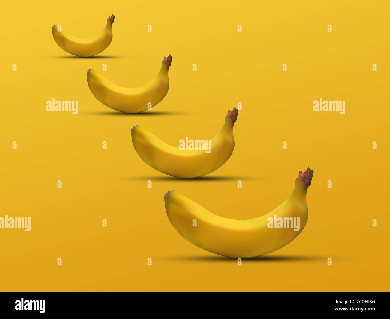 creative abstract background bananas : illustration of big banana to ...