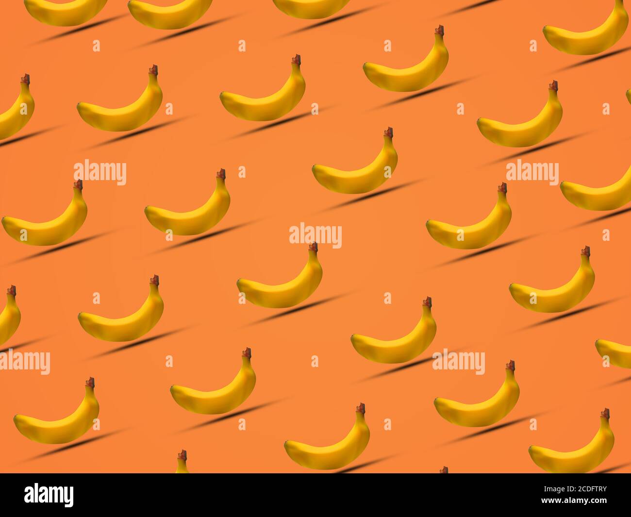 organized bananas texture on color background, professional pattern 3d ...