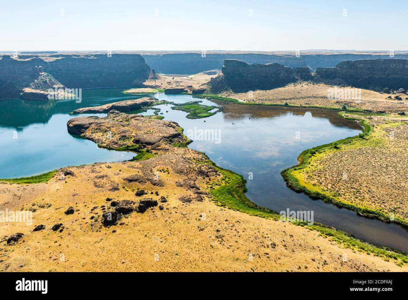 Sun Lakes - Dry Falls State Park, central Washington State, USA. Dry ...
