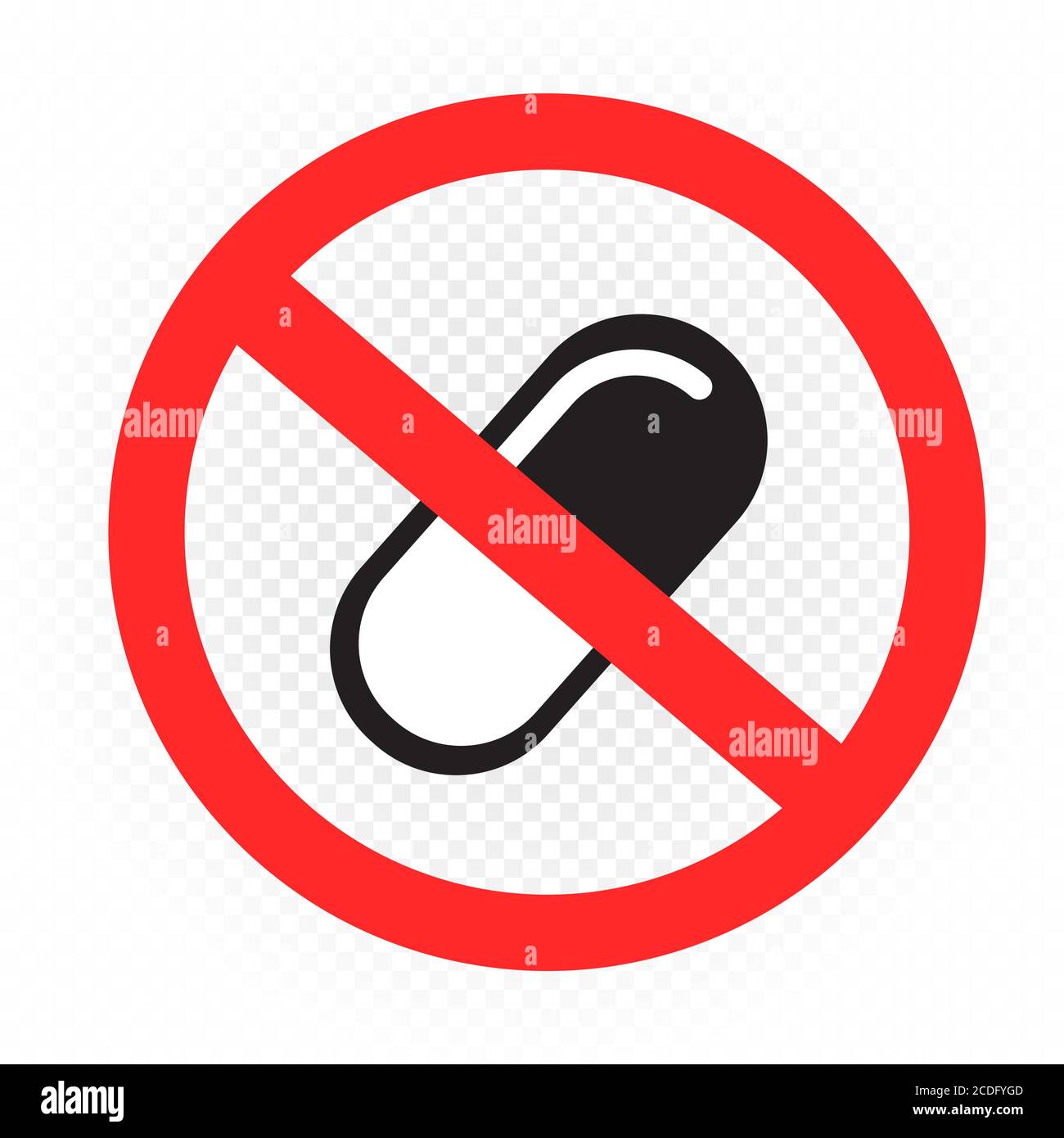 pills prohibition sign white background Stock Vector Image & Art - Alamy