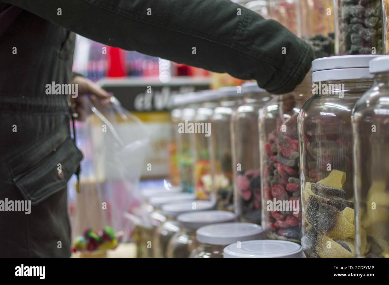 Many containers with candy hi-res stock photography and images - Alamy