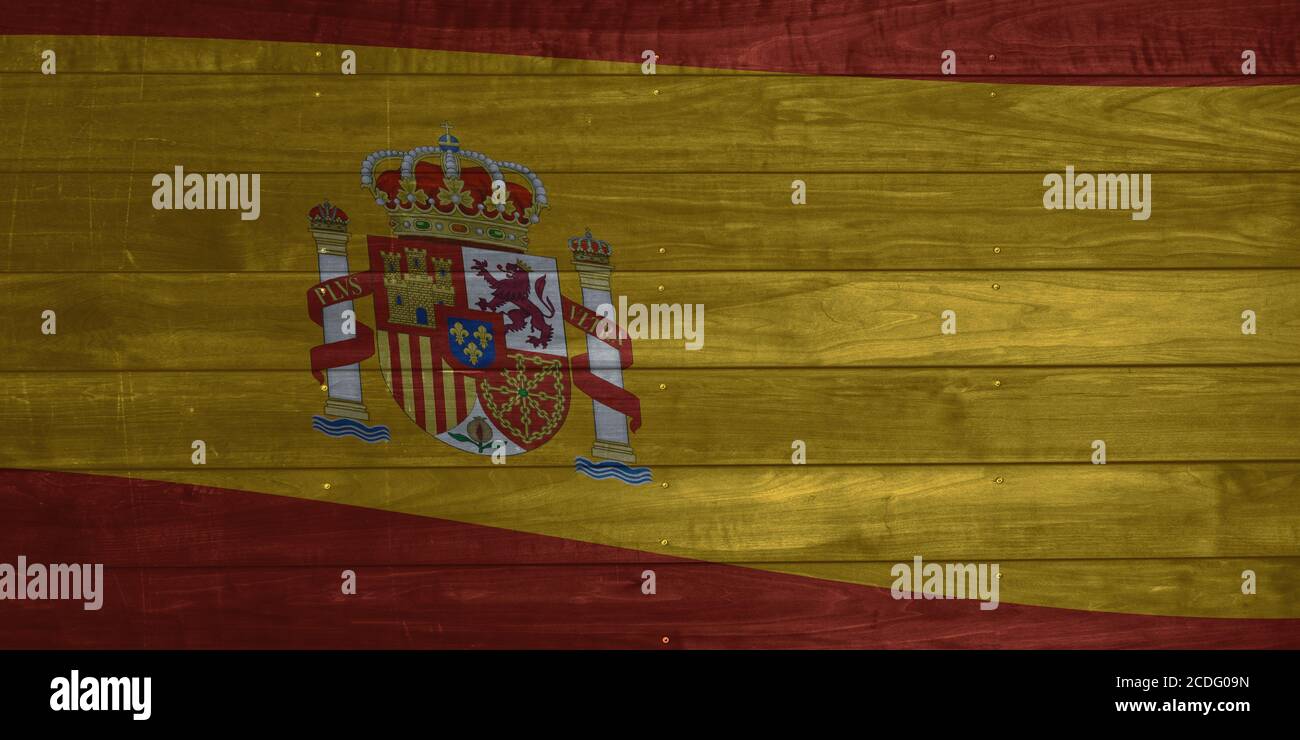 Flag of Spain. Wooden boards. Background texture Stock Photo - Alamy
