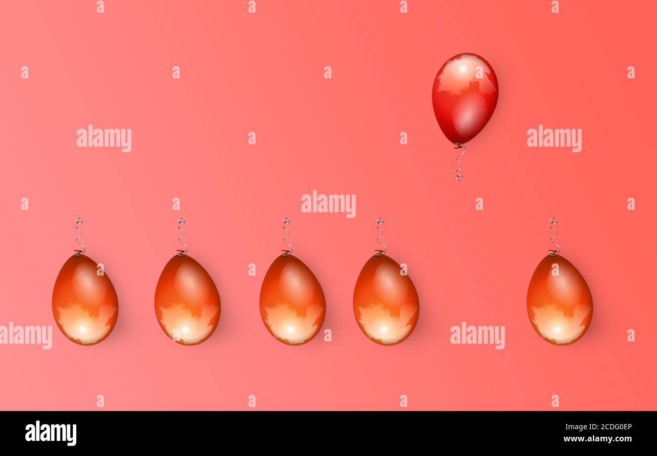 one different balloon fly from others : difference concept and personal ...