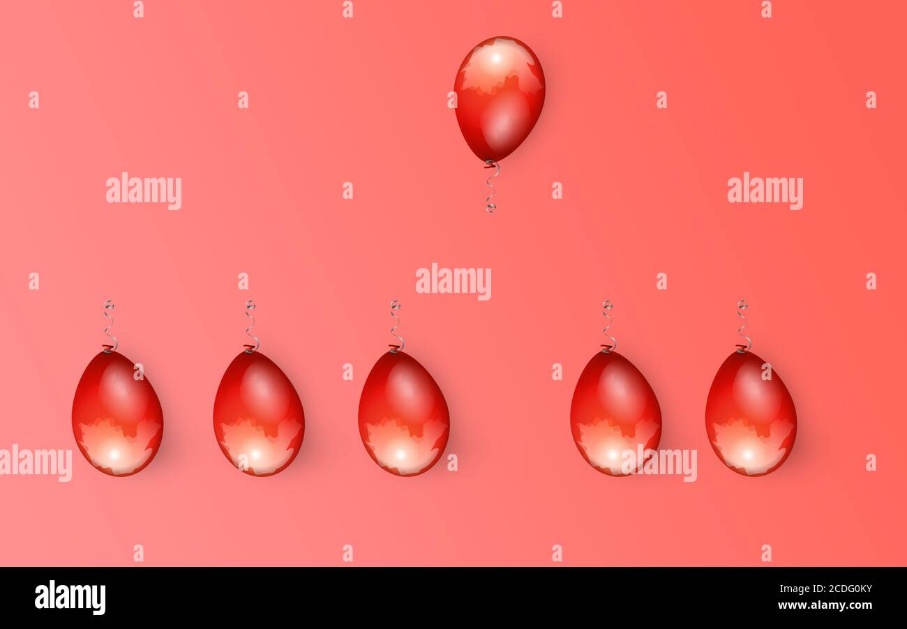 one different balloon fly from others : difference concept and personal ...