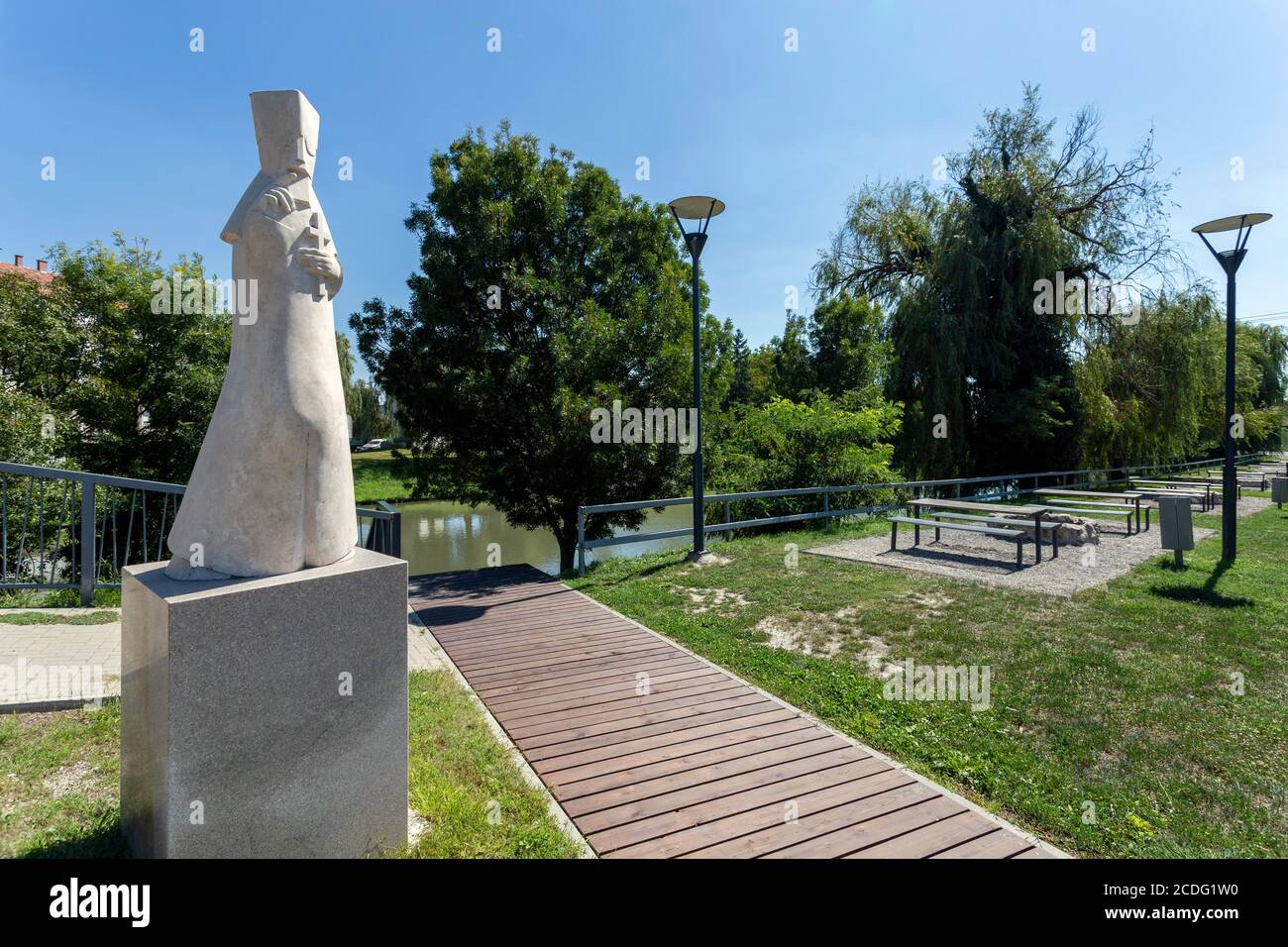 A cozy park in Kalocsa, Hungary on a summer day Stock Photo - Alamy