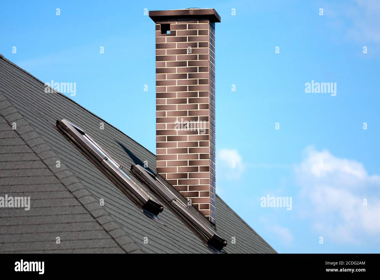 Chimney on the roof Stock Photo - Alamy