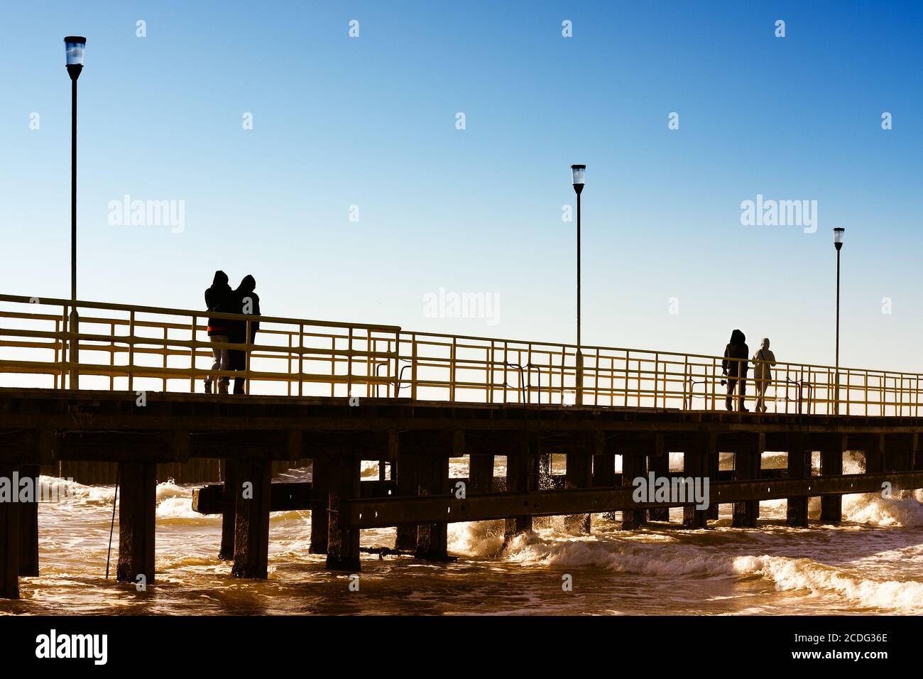 People walk on pier hi-res stock photography and images - Alamy