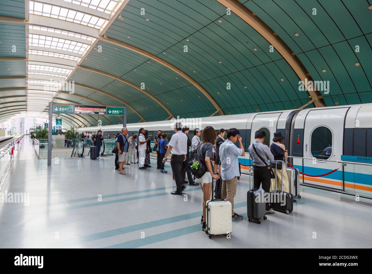 Shanghai, China - September 27, 2019: Shanghai Transrapid Maglev ...