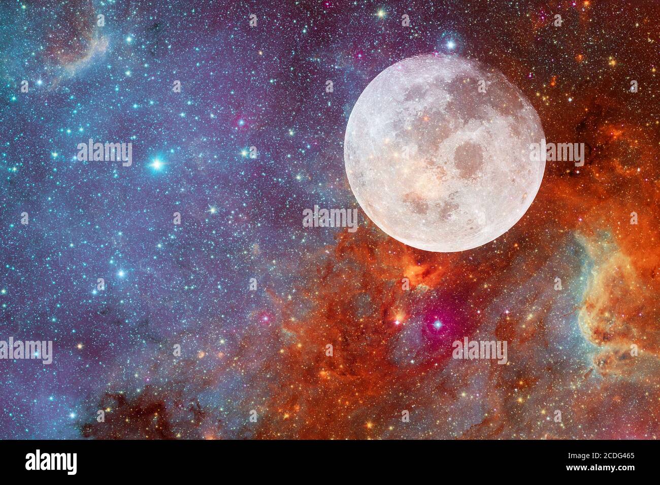 Moon. Solar system. Cosmos art. Elements of this image furnished by ...