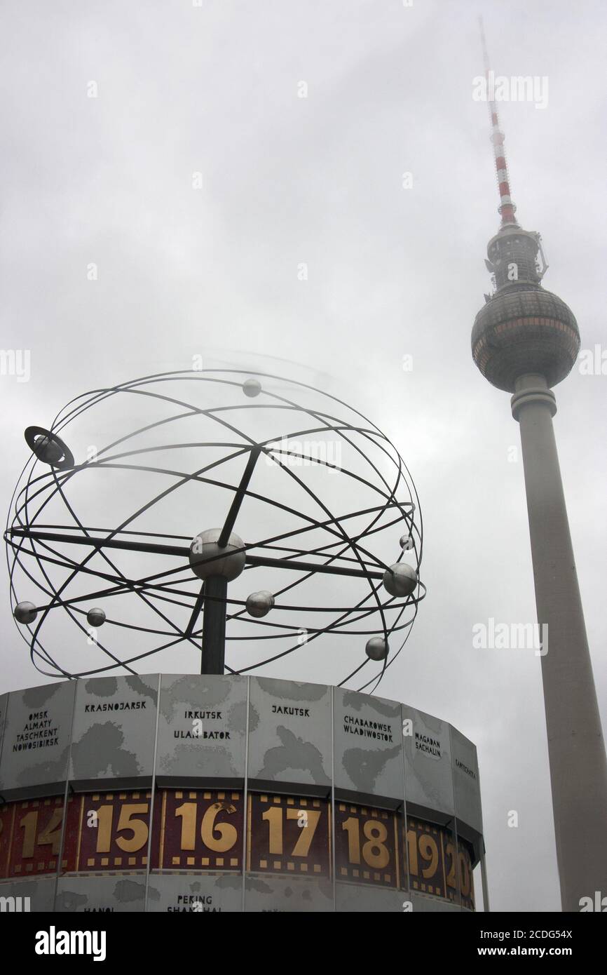 World Clock in Berlin Stock Photo - Alamy